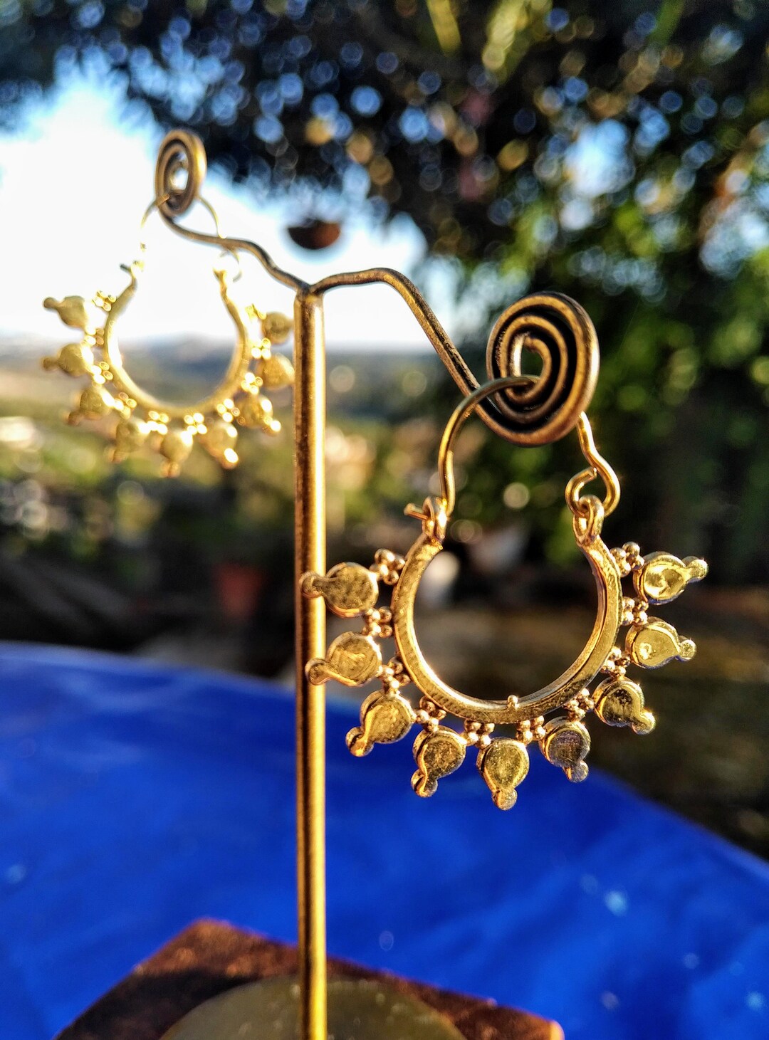 Original Creole Brass Earrings Gift for Her Ethnic - Etsy UK