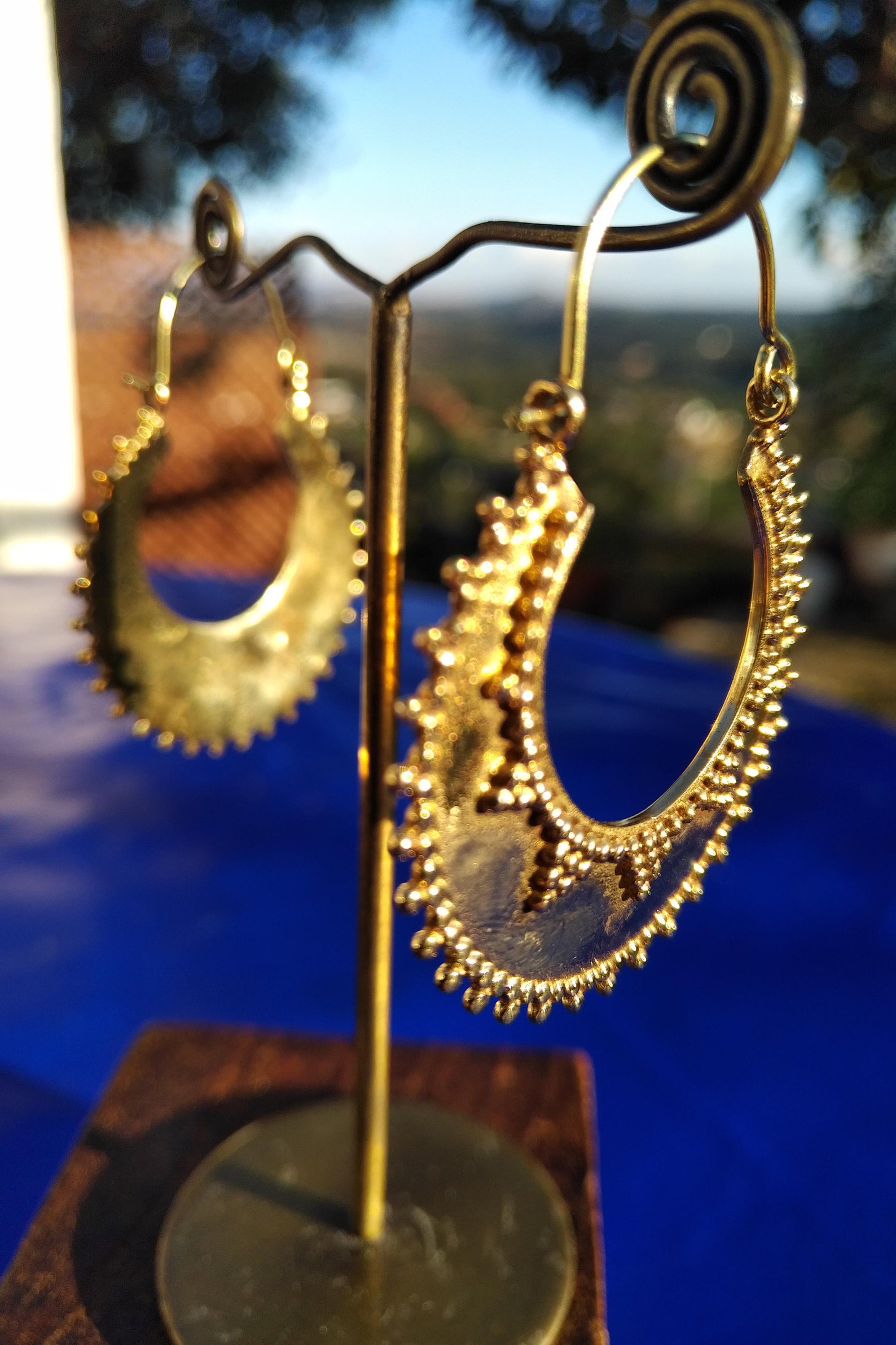 Original Brass Creole Earrings Gift for Her - Etsy