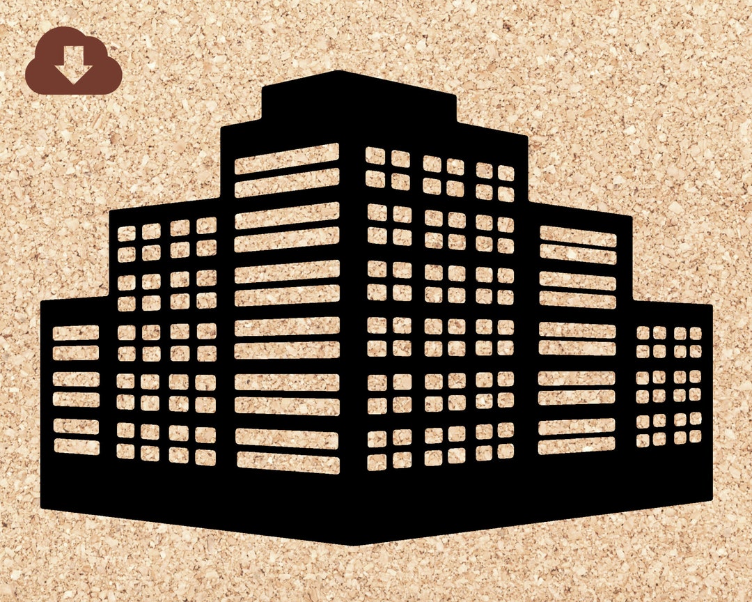 Downtown Building Architecture | SVG One Cut Files, PNG Clipart Vector ...