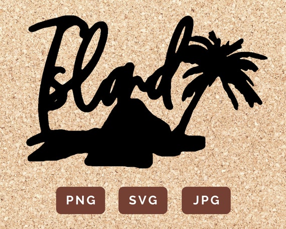 Tropical Island SVG Cut File for Digital Download Use with | Etsy