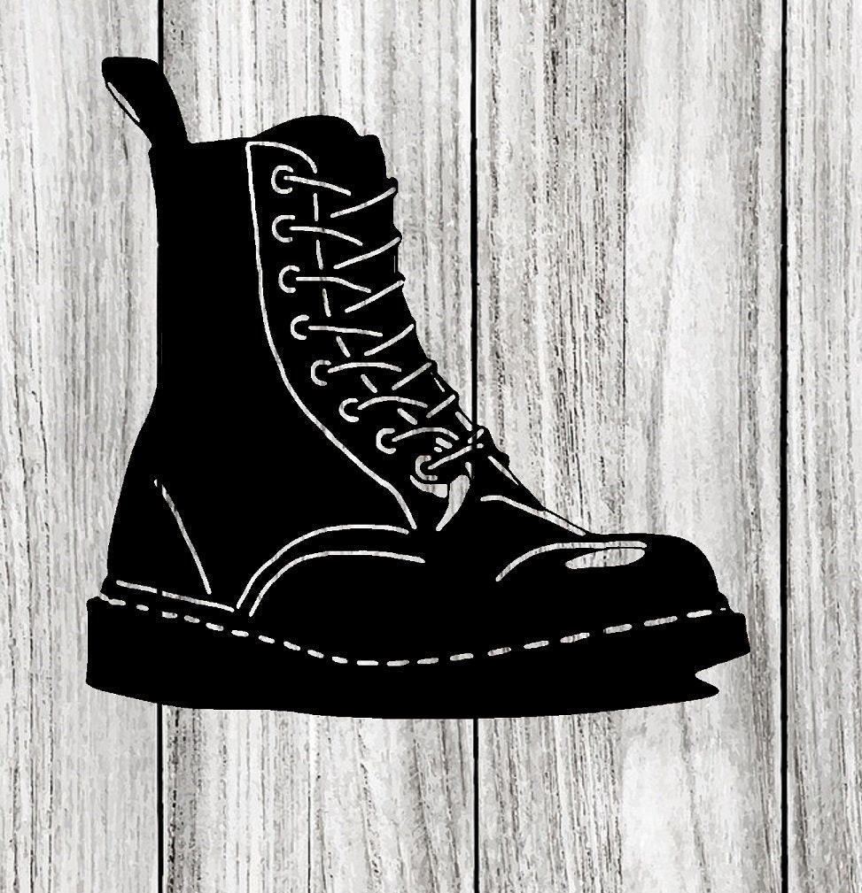 Dr Marten Inspired Boot SVG Cut File for Art Projects Card - Etsy UK