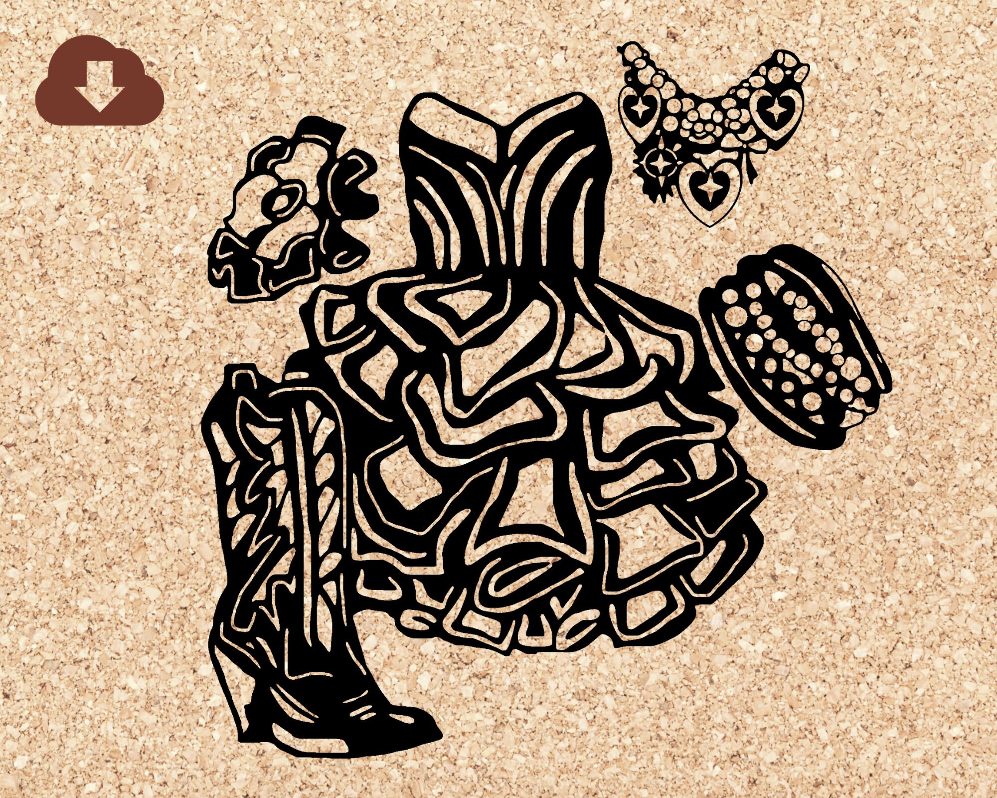 Cricut SVG File For Scrapbooking Western Wedding Outfit Country Chic ...