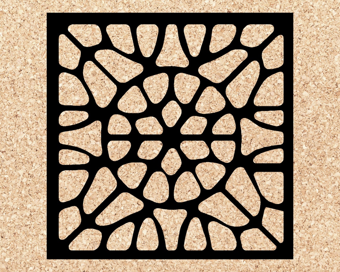 Geometric Square Jali Panel | SVG Cut File Wall & Floor Tile | Cement ...