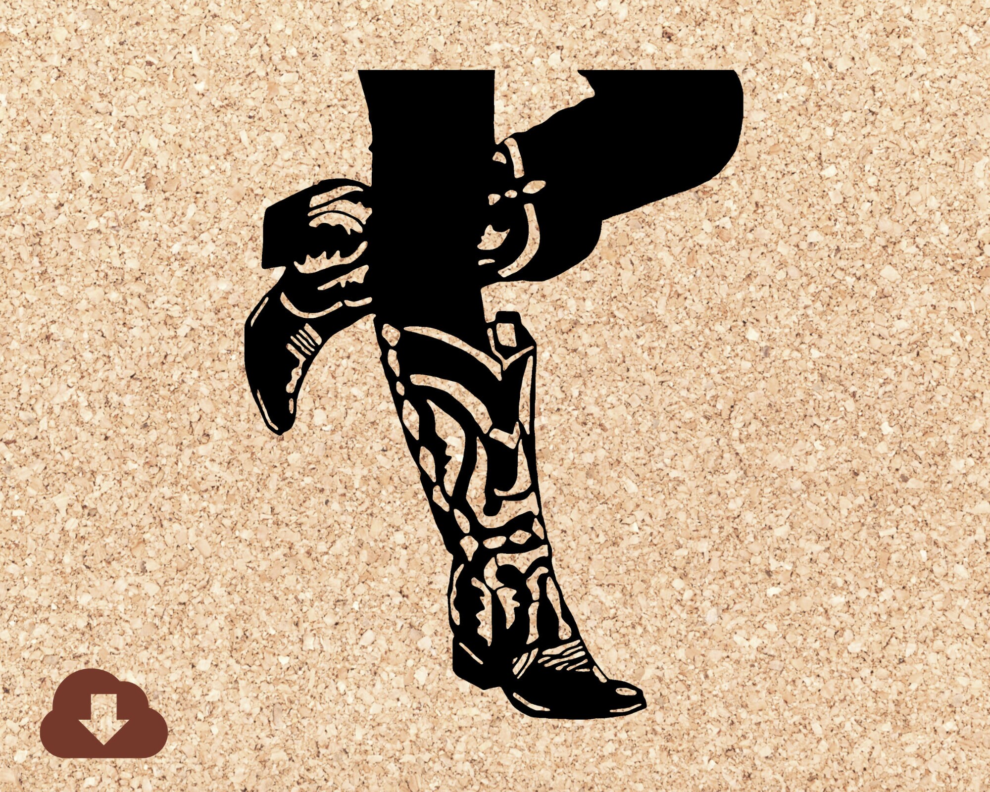 Cowgirl Boots Svg Cut File Cowgirl With Leg On Wall Art Etsy