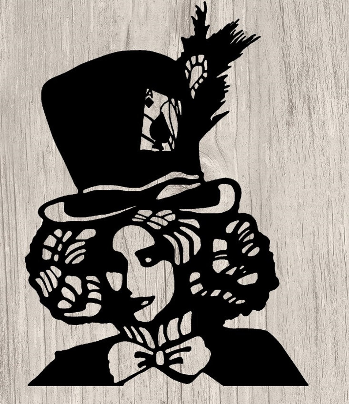Alice in Wonderland Mad Hatter PNG SVG for Vinyl Decals - Etsy