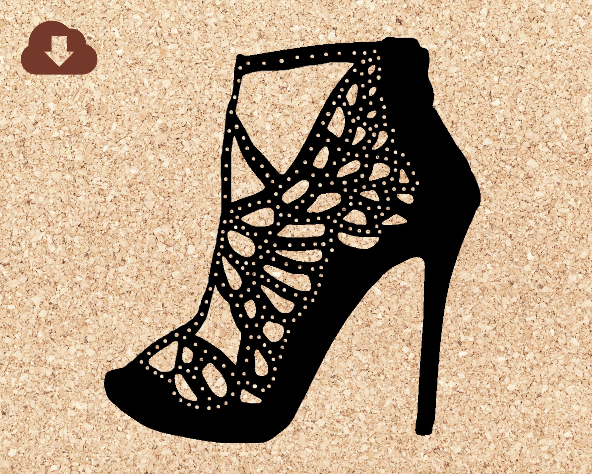 Printable High Heel Template