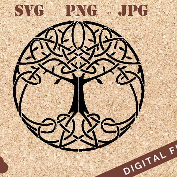 Viking Tree Stencil Svg - Etsy