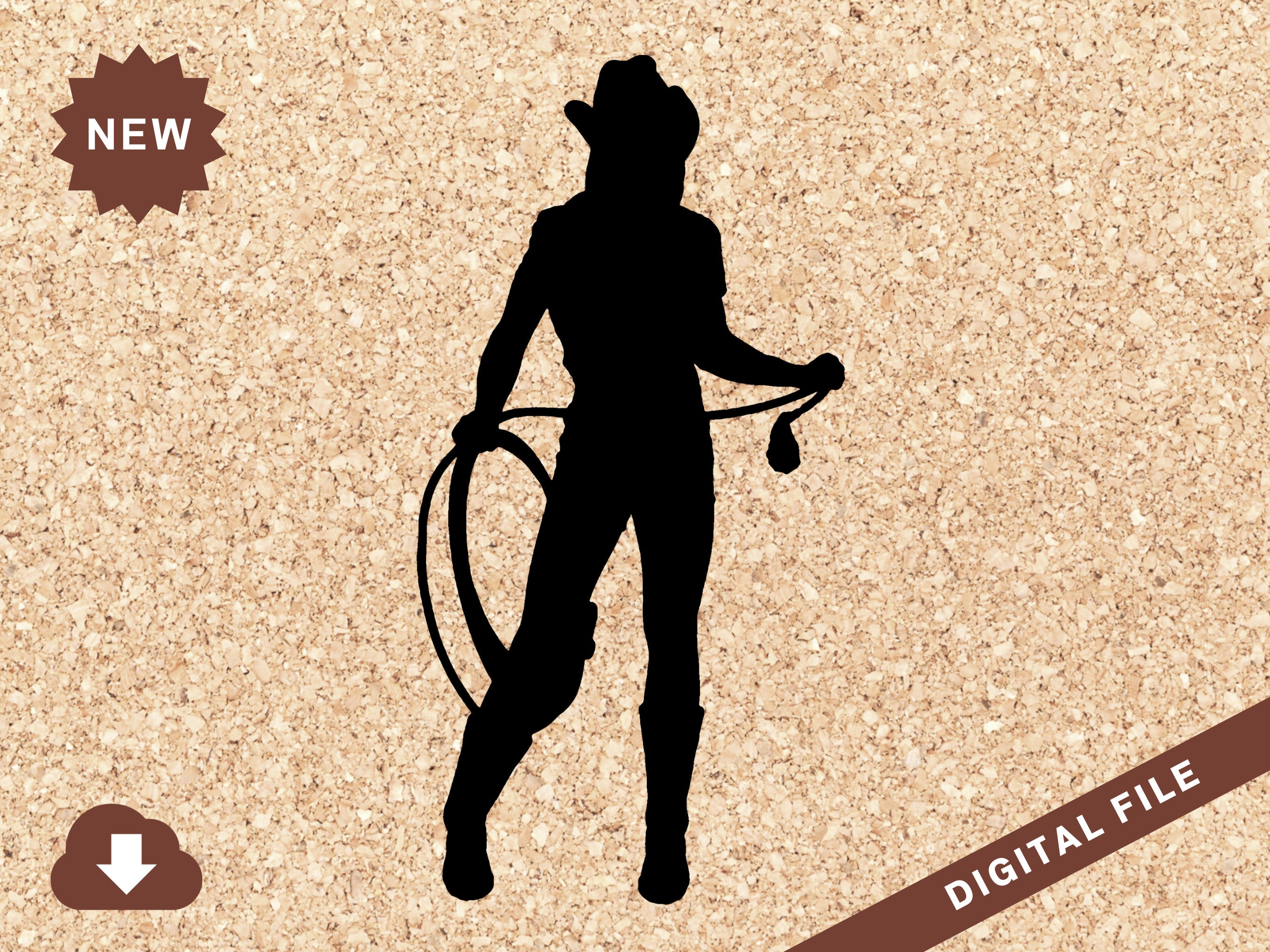 Clipart Cowgirl With Lasso Clip