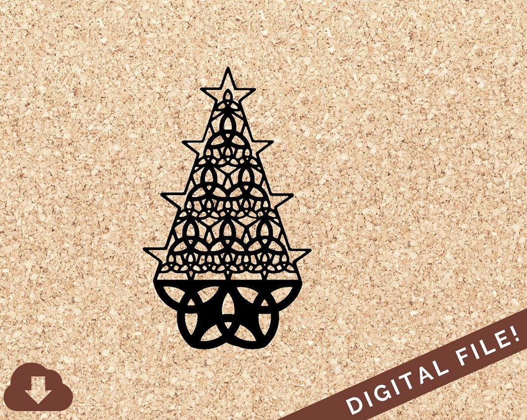 Celtic Trinity Knot Christmas Tree SVG PNG JPG for Cricut Cutter or ...