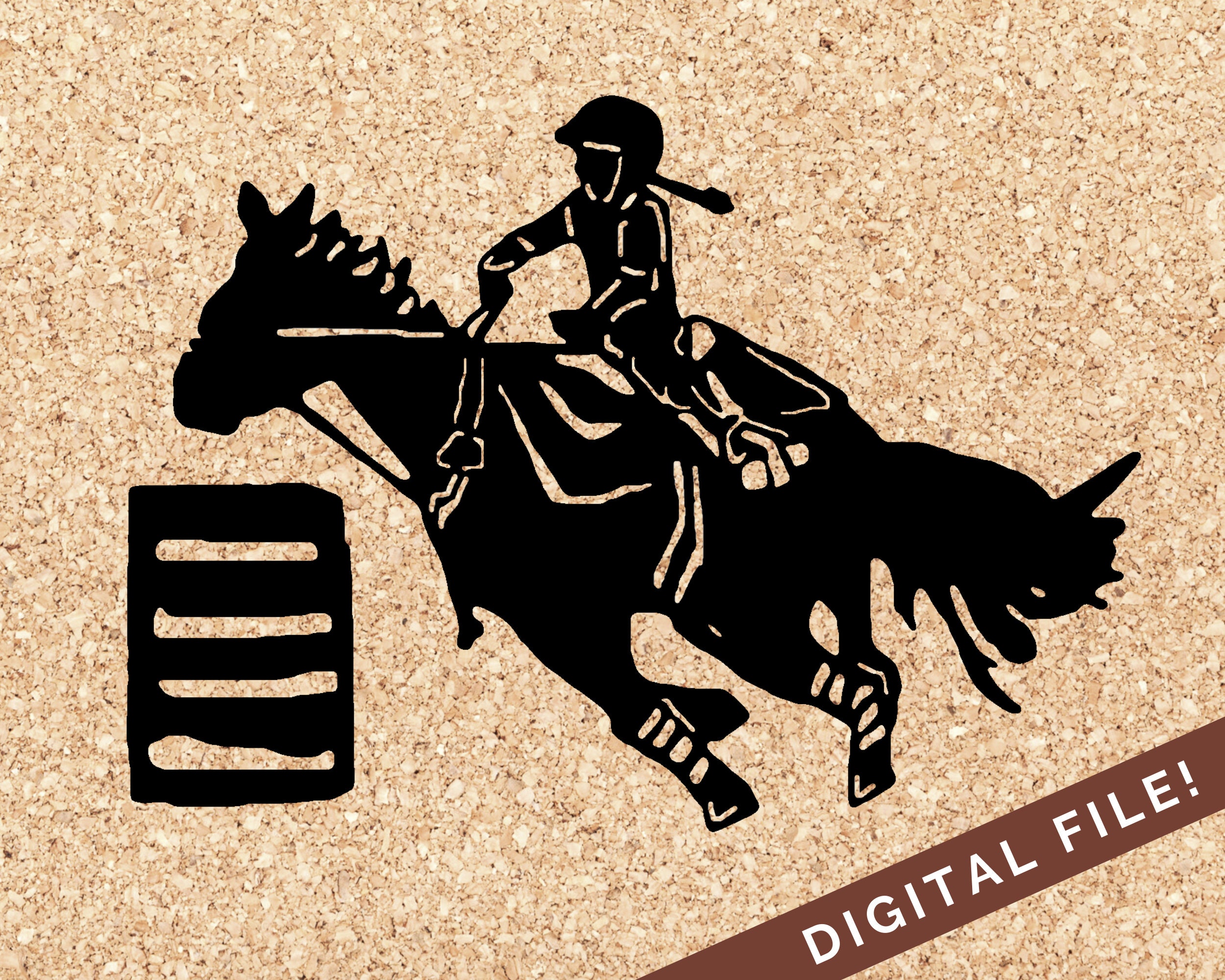 Young Girl Barrel Racing SVG Cut File / PNG JPG / Digital | Etsy