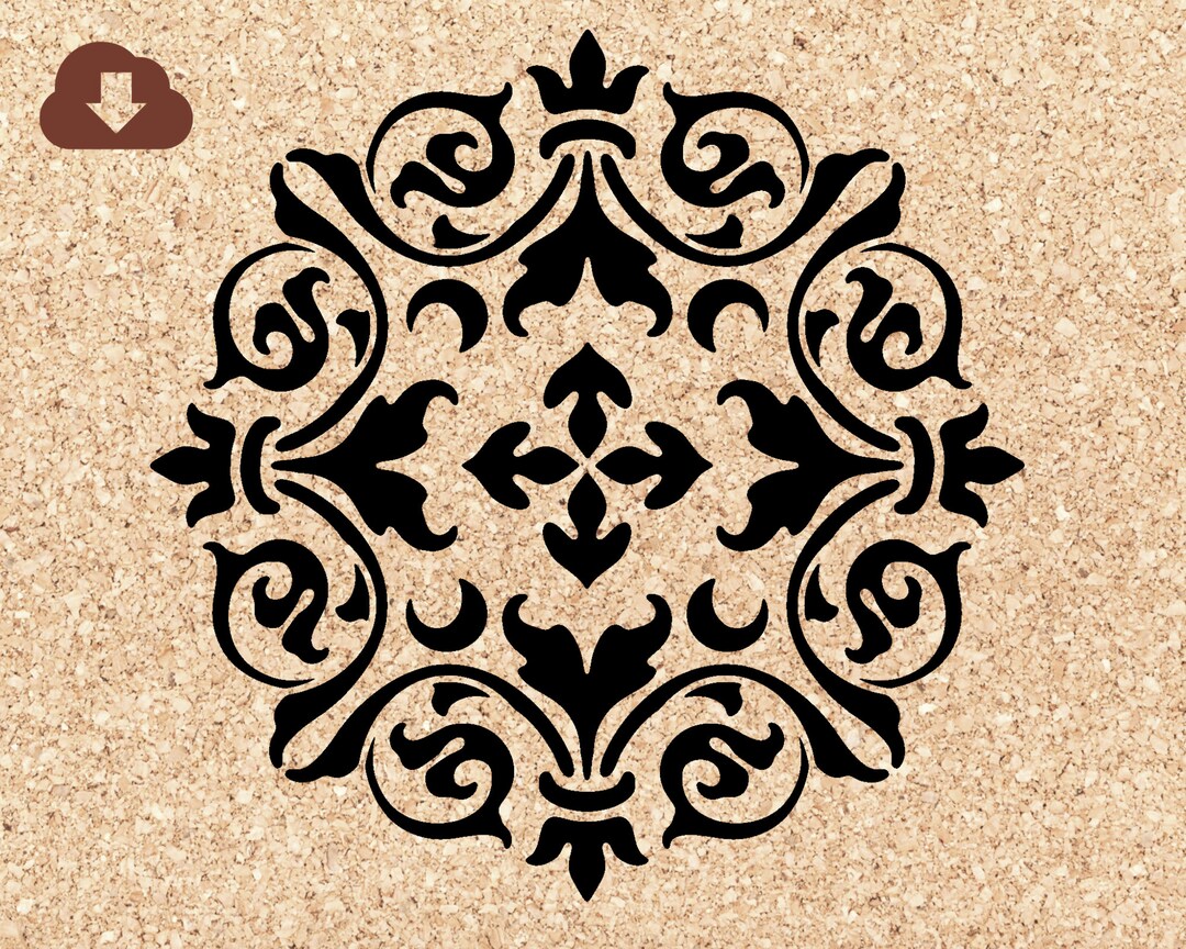 Mosaic Tile SVG Stencil Digital Download; PNG and JPG Clipart Vector ...