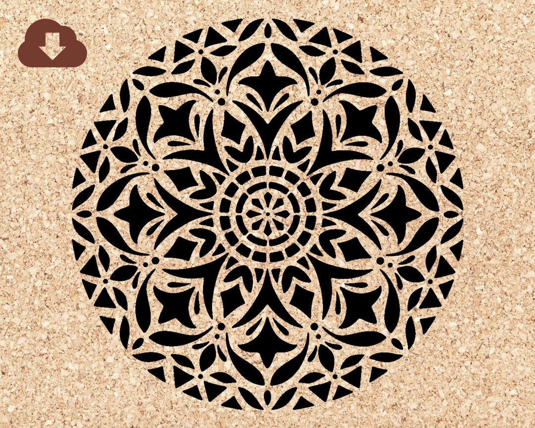 Mosaic Tile SVG Stencil Digital Download; PNG and JPG Clipart Vector ...