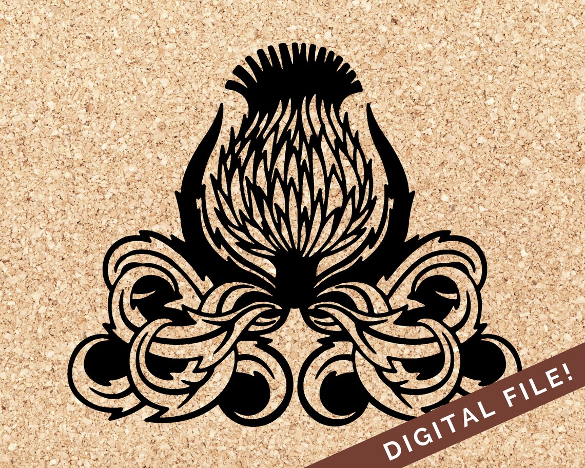 Scottish Thistle SVG Digital Download Scotland Flower Symbol Cricut Cut ...