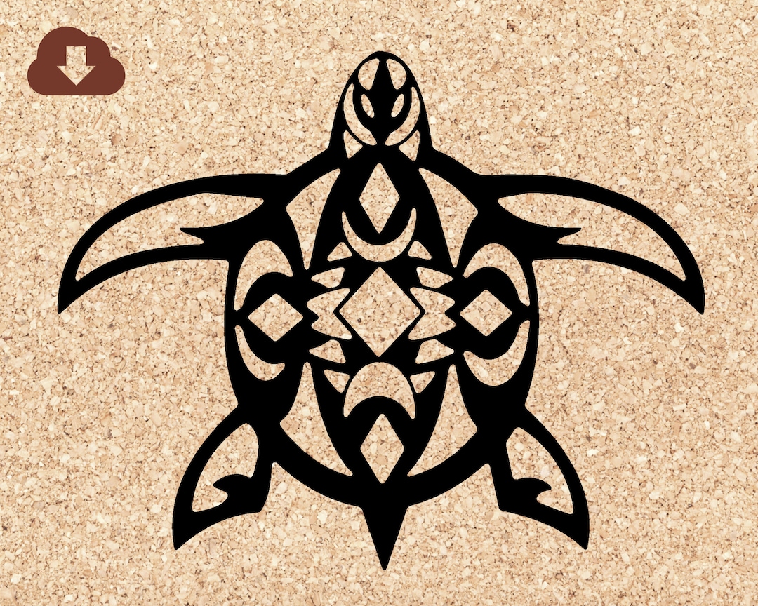 Native American Turtle Symbol SVG Cricut Cutting File, Geometric ...