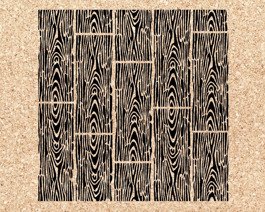 Wood Grain Flooring Stencil SVG File // Digital Download // Papercraft ...