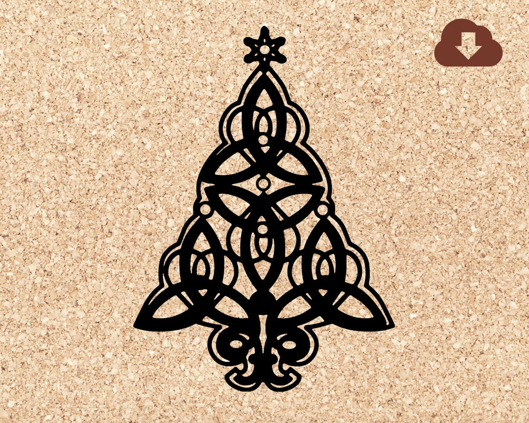 Celtic Knot Christmas Tree SVG PNG JPG Printable Holiday Decor ...