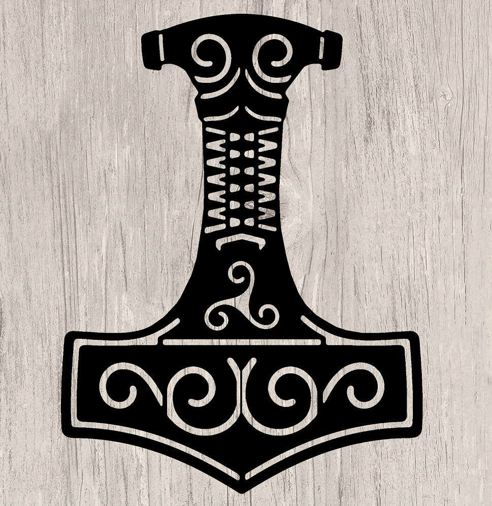 Celtic Old Norse Thors Hammer Mythology SVG Cut File PNG | Etsy