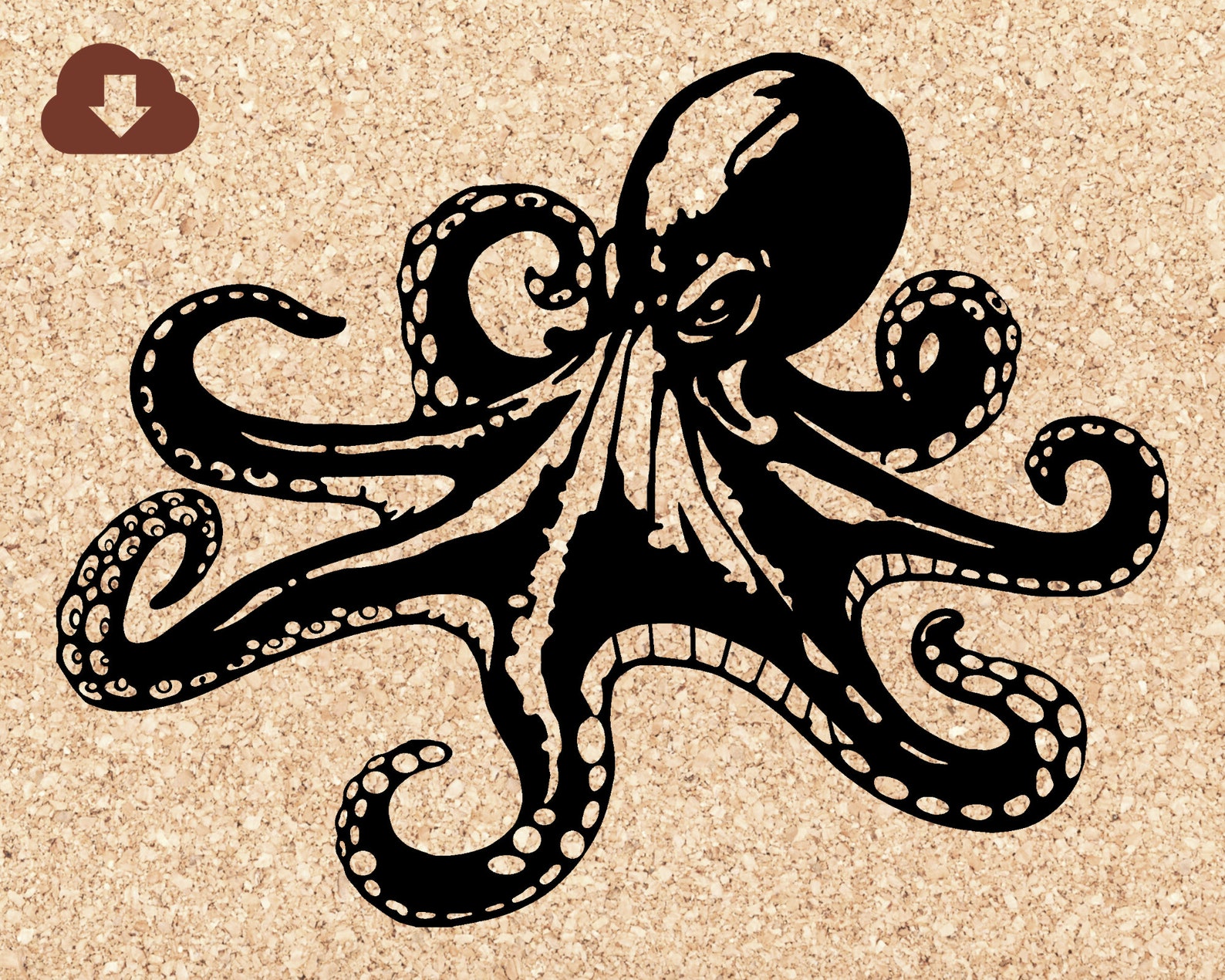 Angry Octopus SVG Sea Animal Digital Download Cricut Cutter - Etsy
