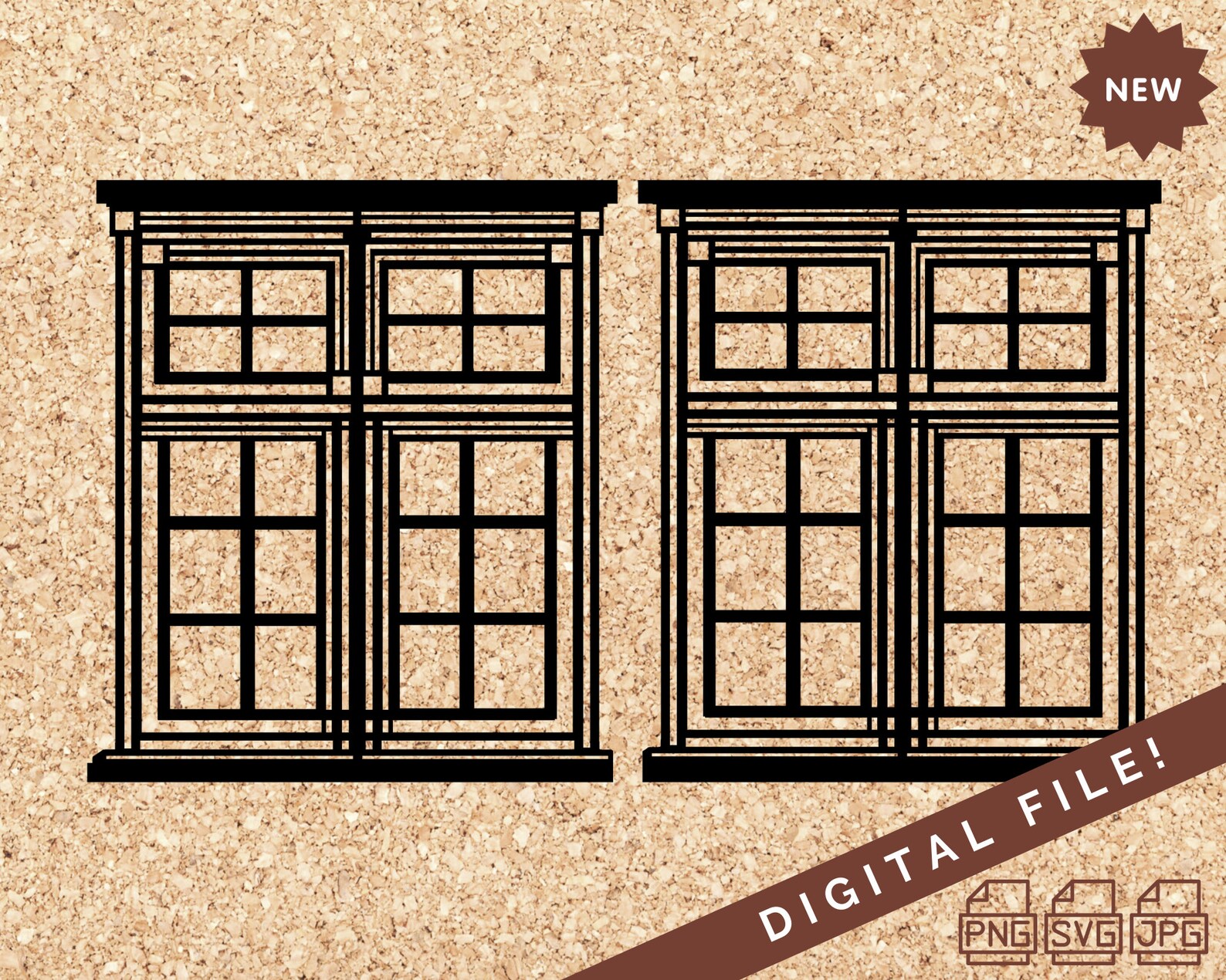 Craftsman Style Art Deco Windows SVG File for Cricut Cutter - Etsy