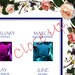 Printable Birthstone Chart With Flower Borders Digital Download JPG & PDF, Wall Decor, Zodiac ...