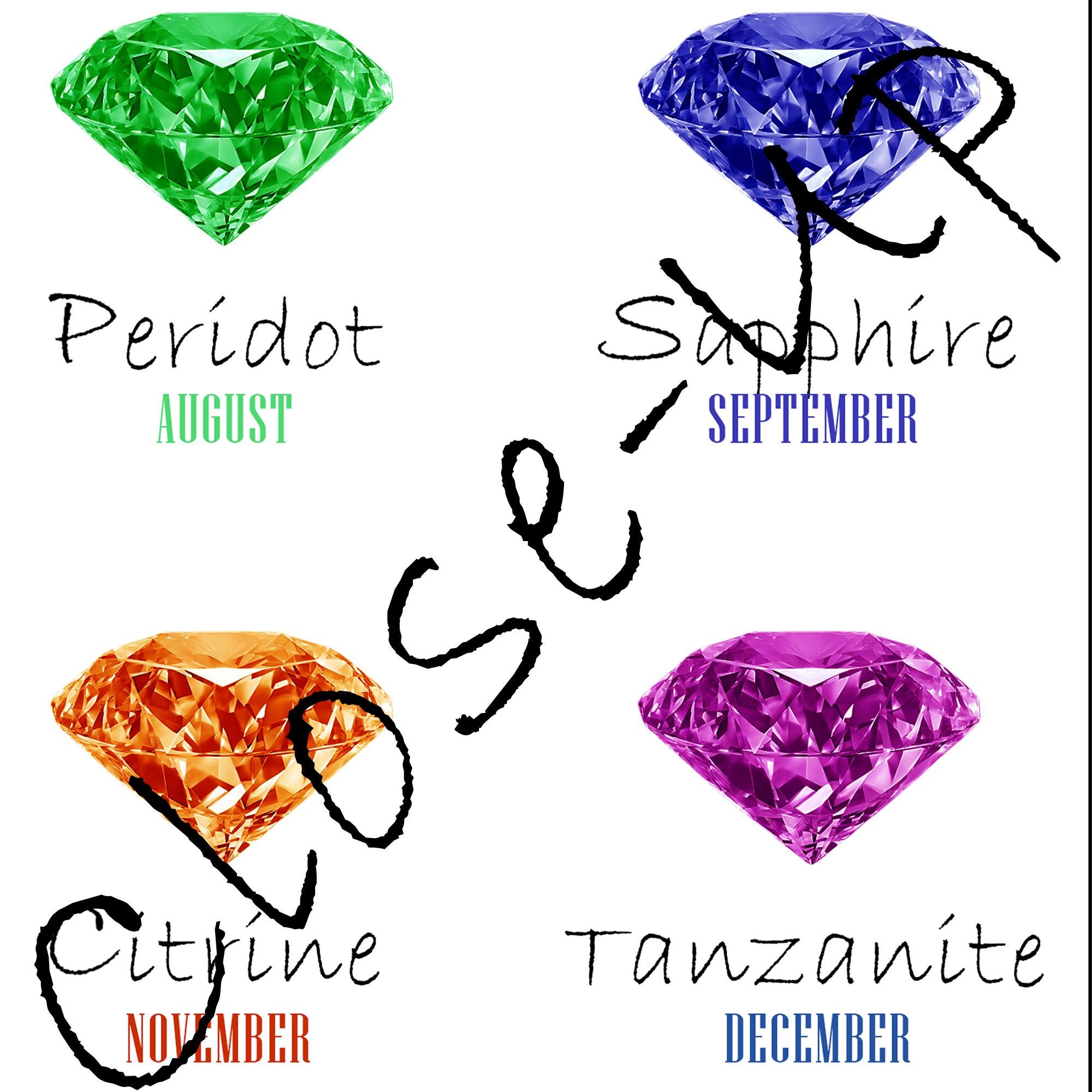 Printable Birthstone Chart Beautiful-vibrant Gemstone Art-pdf-png-jpg ...