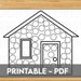 Dot Marker House Coloring Printable, Activity for Open House, for ...