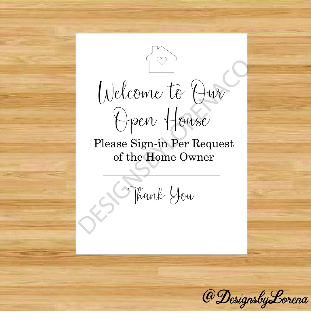 Welcome to Our Open House Sign in Printable, Realtor Open House, Open ...