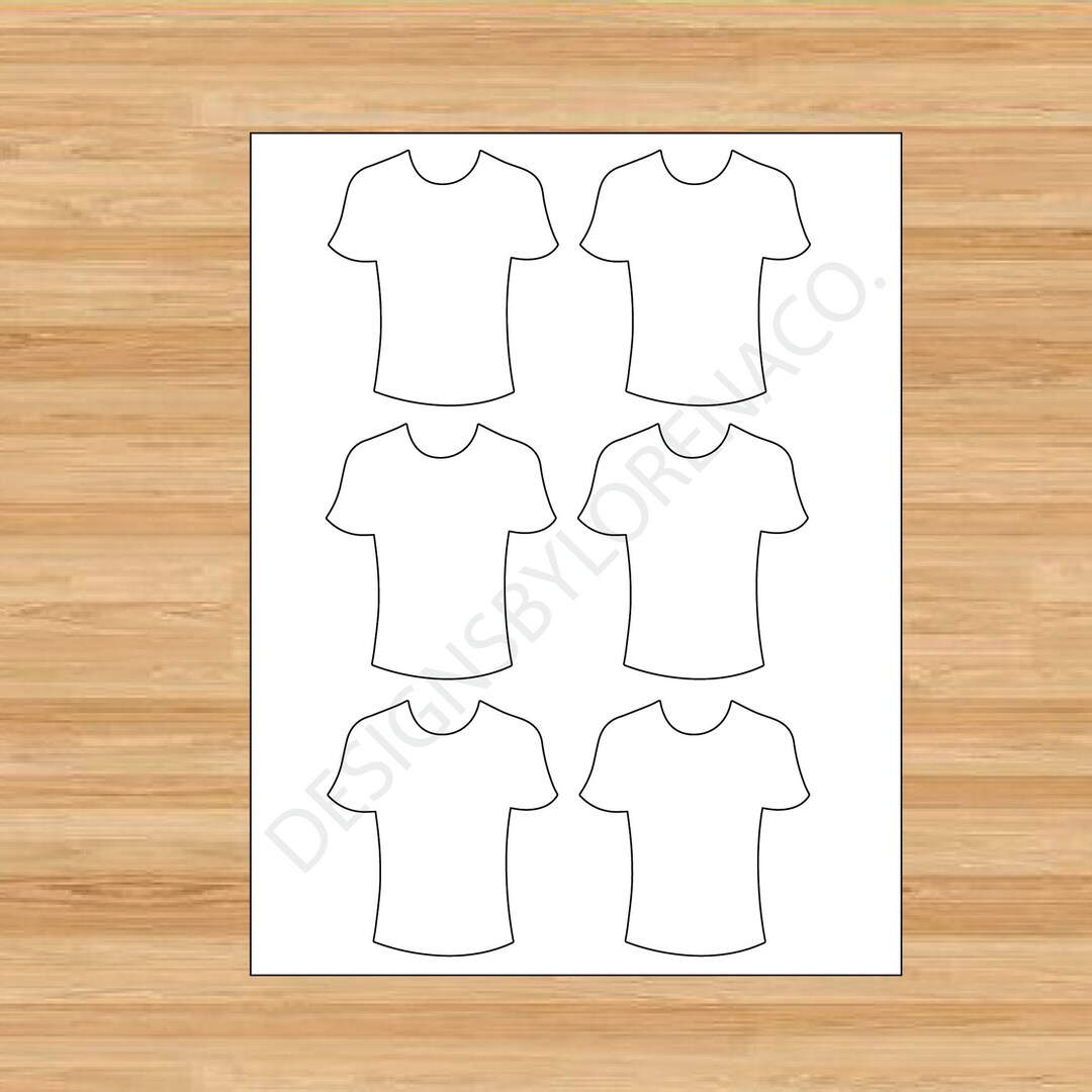 T-shirt Shape Template: Blank DIY Craft Cutting Machine (digital ...
