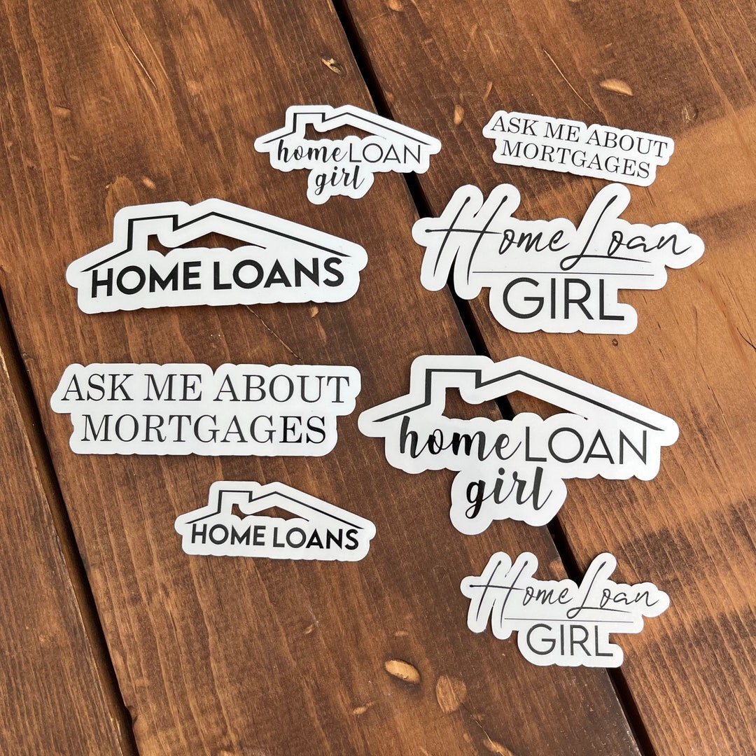 Mortgage Stickers Pack: Home Loan Girl, Lender, Broker, Laptop Stickers ...