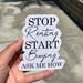 Stop Renting Sticker Realtor Stickers Stickers for Realtors - Etsy