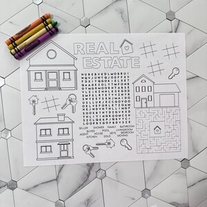 Real Estate Kids Activity Sheet: Open House Printable (PDF) - Etsy