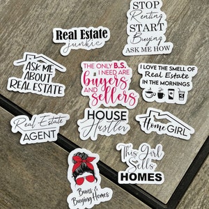Real Estate Agent Stickers: Realtor Laptop Decals (10-pack) - Etsy