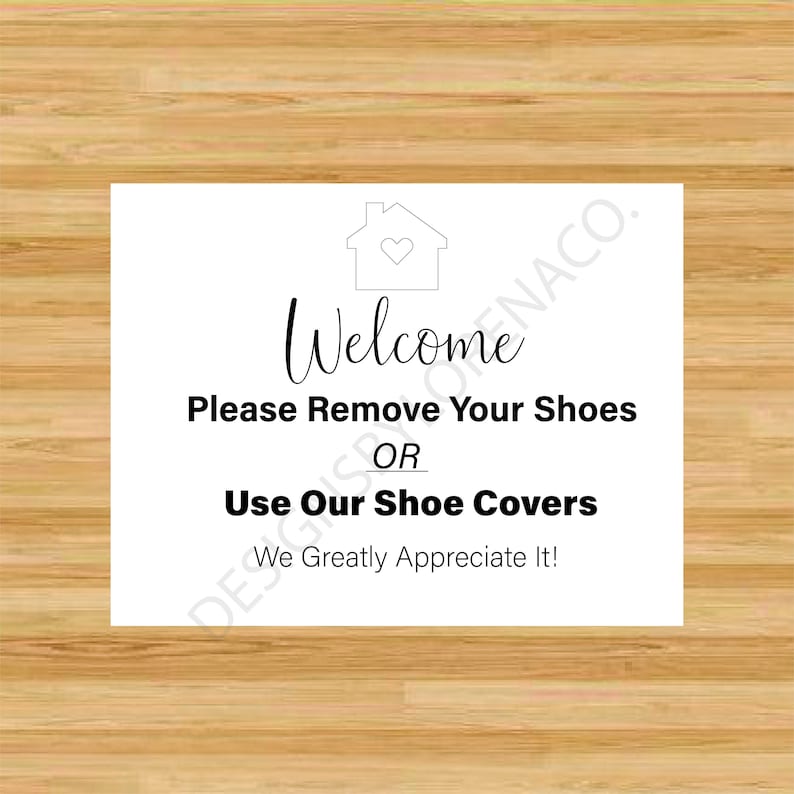 Open House Remove Shoes Sign: Realtor Printable (digital Download) - Etsy