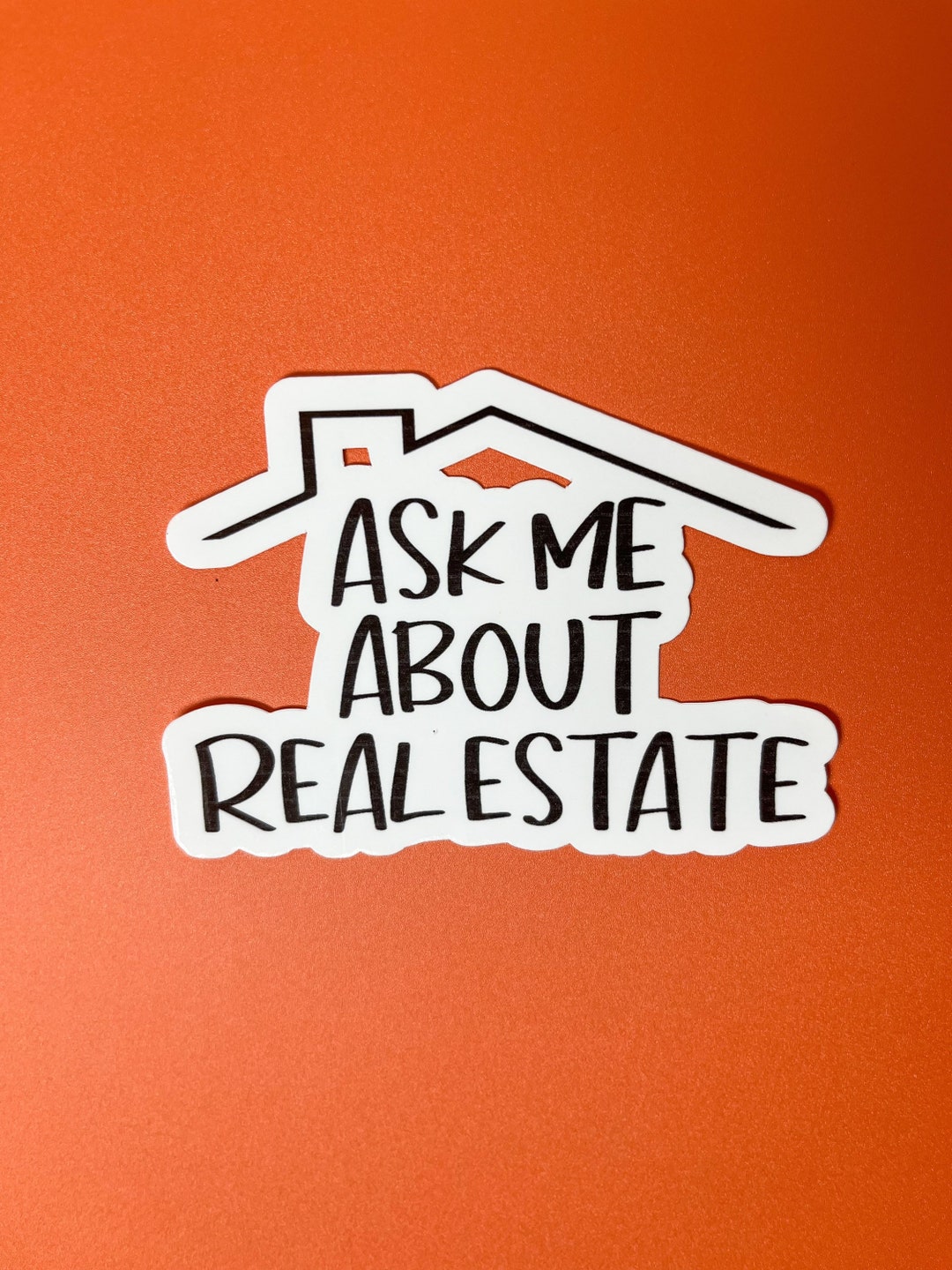 5 Pack Ask Me About Real Estate Sticker, Realtor Stickers, Stickers for ...