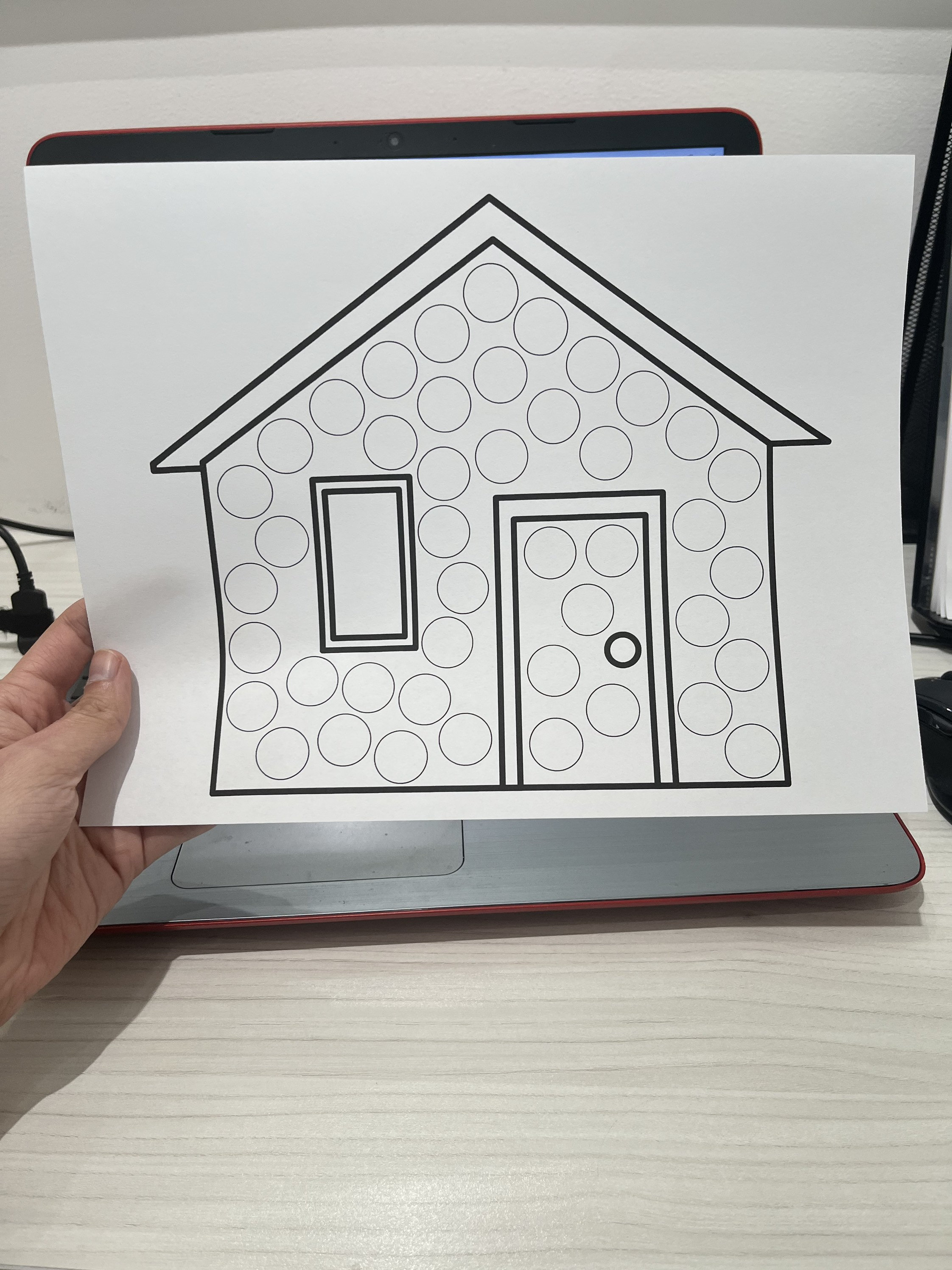 Dot Marker House Coloring Printable Activity for Open House - Etsy UK