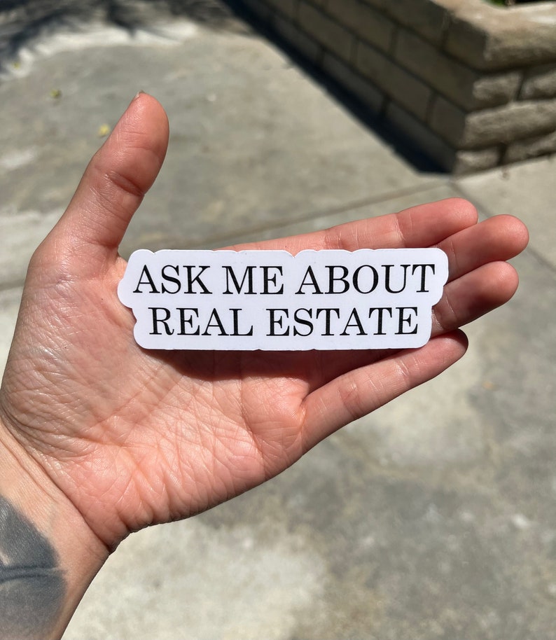 Ask Me About Real Estate Sticker Realtor Stickers Stickers - Etsy