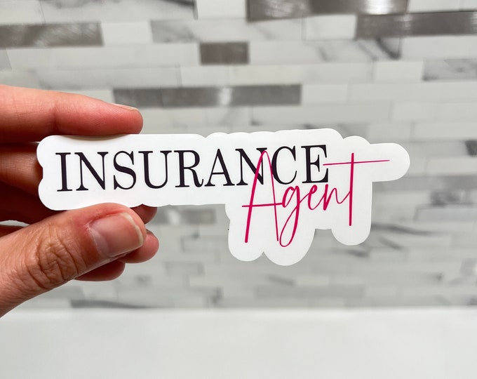 Insurance Agent Sticker Pack: Pink Laminate Stickers (4 Inch) - Etsy