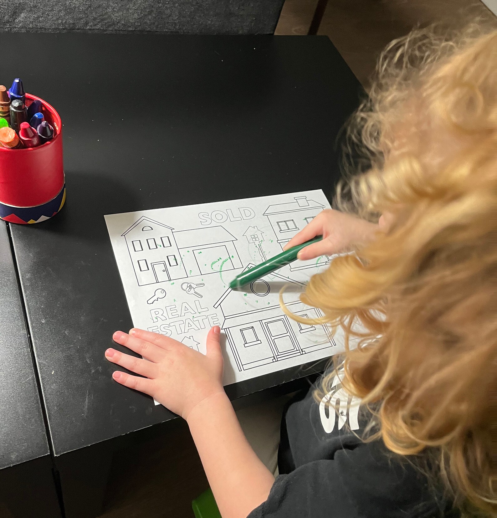 Coloring Sheet for Real Estate Printable Activity for Open - Etsy