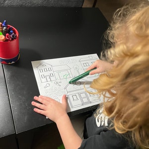 Coloring Sheet for Real Estate Printable, Activity for Open House, for ...