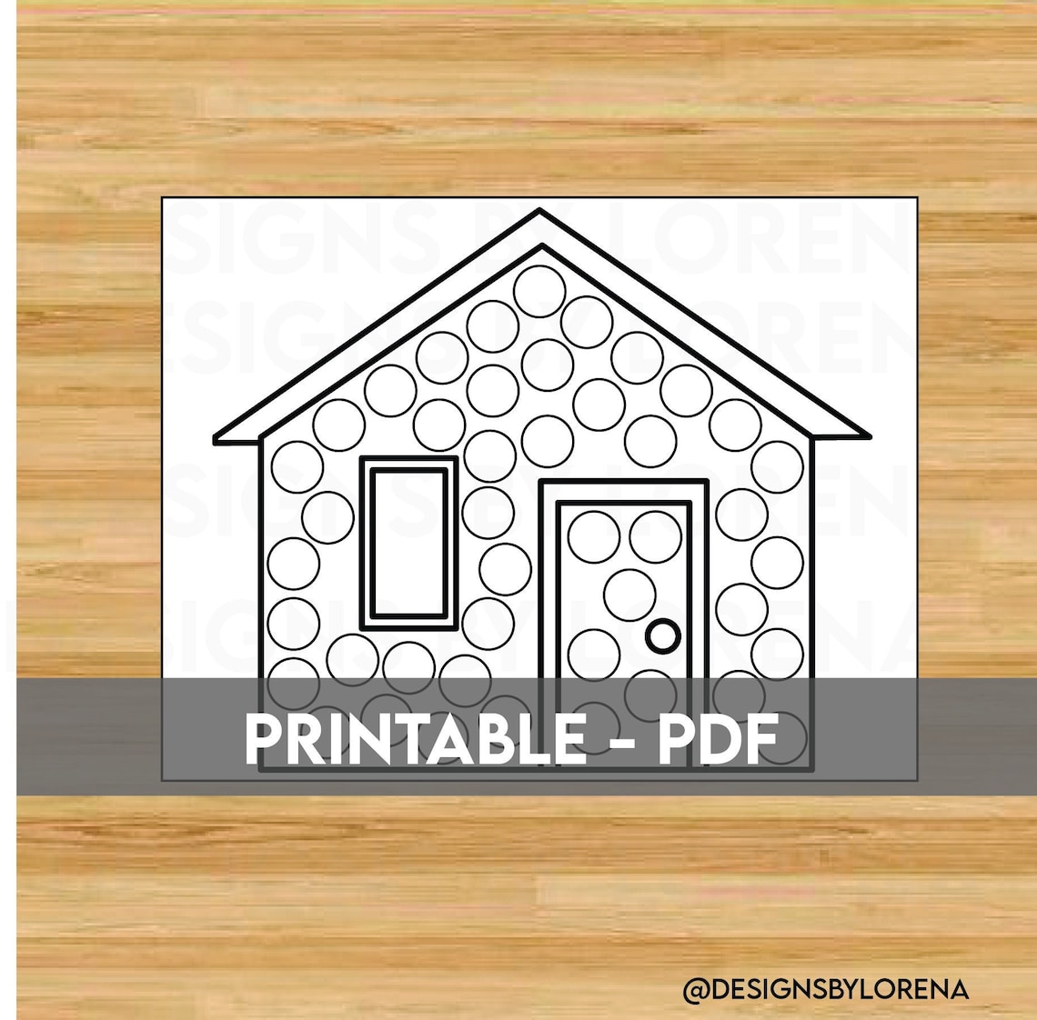 Dot Marker House Coloring Printable, Activity for Open House, for ...