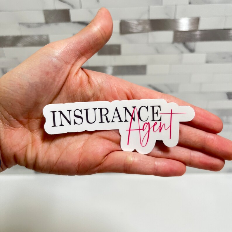 Insurance Agent Stickers: Pink & Black, 4-inch, Set of 7 - Etsy