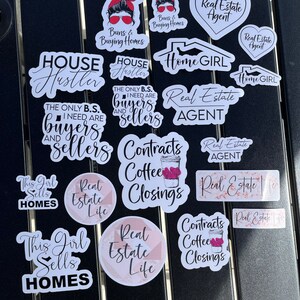 20 Real Estate Stickers, Realtor Stickers, Stickers for Realtors, Buy ...