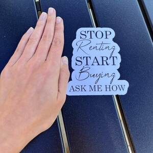 Stop Renting Sticker Realtor Stickers Stickers for Realtors - Etsy