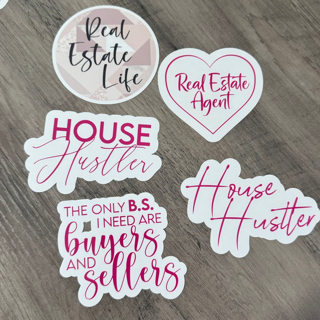 5 Pack of Real Estate Stickers, Realtor Stickers, Stickers for Realtors ...