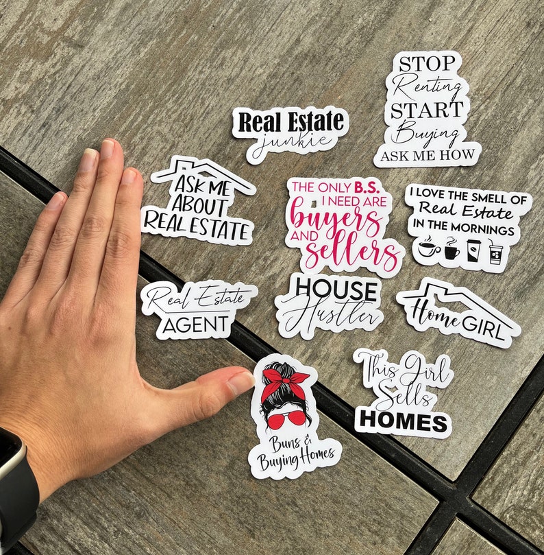 Real Estate Agent Stickers: Realtor Laptop Decals (10-pack) - Etsy