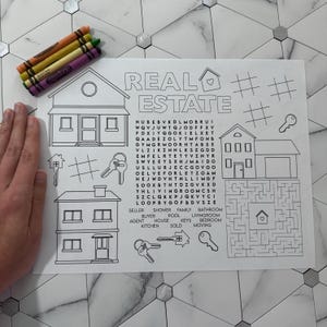 Real Estate Kids Activity Sheet: Open House Printable (PDF) - Etsy