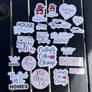 20 Real Estate Stickers, Realtor Stickers, Stickers for Realtors, Buy ...