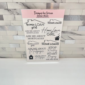 Mortgage Sticker Sheet, Home Loan Girl, Mortgage Lender, Loan Officer ...