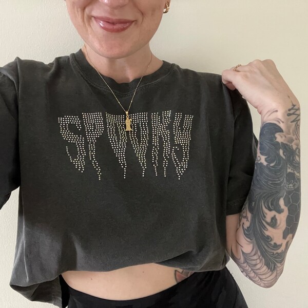 Rhinestone Crop Top - Etsy