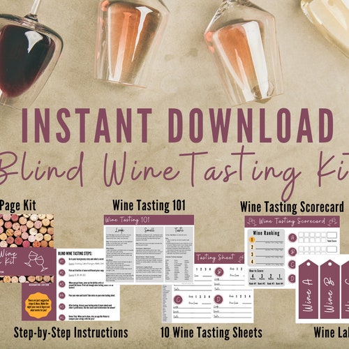 WINE TASTING Printable PDF Download - Etsy